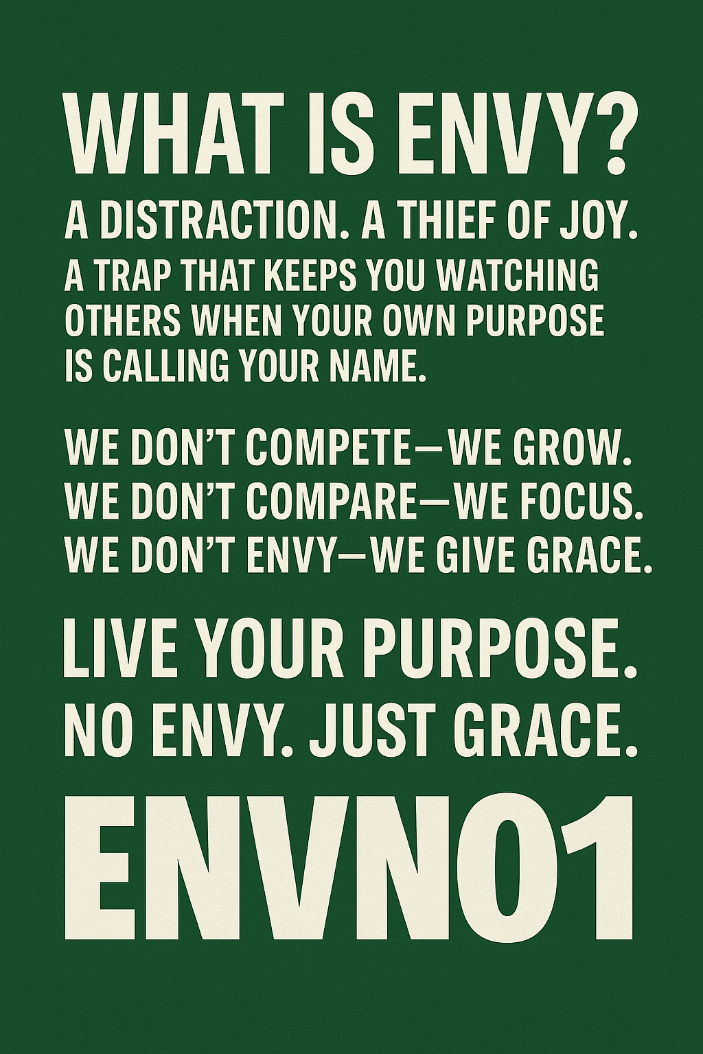 What Is Envy — And Why You Should Not Entertain It – ENVNO1